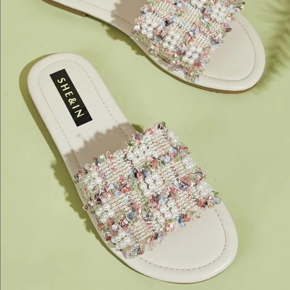 SHEIN | Shoes | Final Sale Nwb Nwt Brand New Shein Faux Pearl Decor ...
